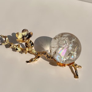 Yellow Gold Double Spheres Elegant Tree Branch Sphere Stand Decor - Etsy