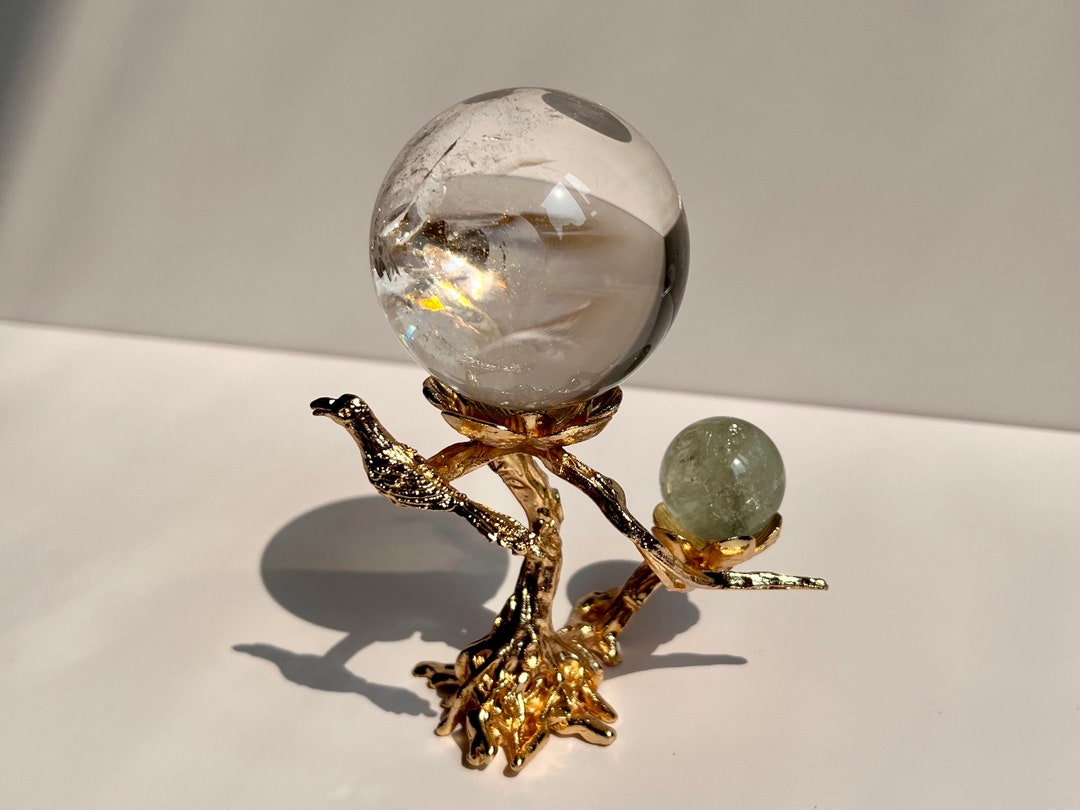 Double Spheres Plum Tree With Bird Decor Stand Display - Etsy