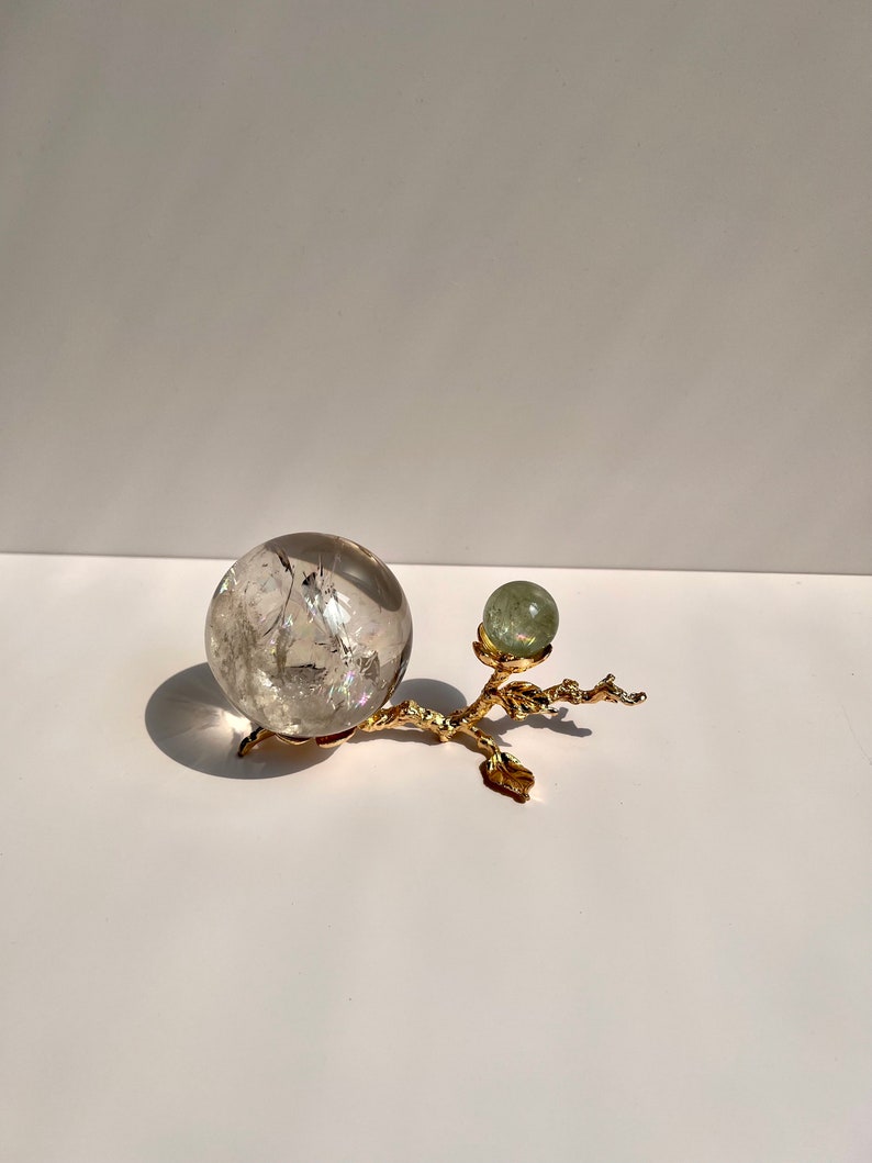 Yellow Gold Double Spheres Elegant Tree Branch Sphere Stand - Etsy