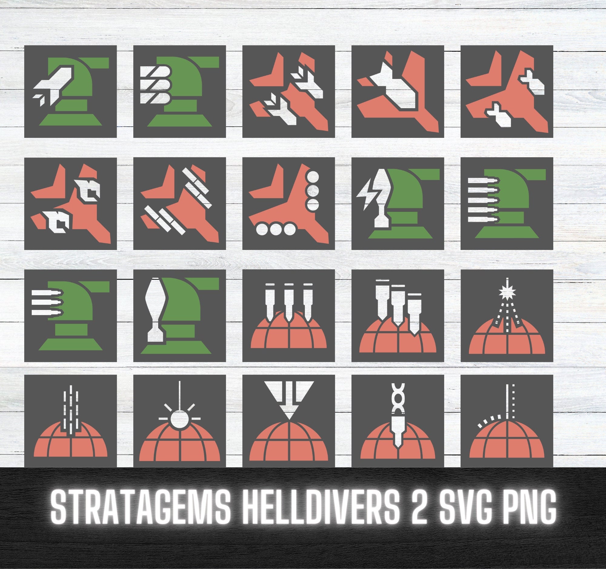 20 Stratagems Helldiver 2 SVG PNG - Etsy
