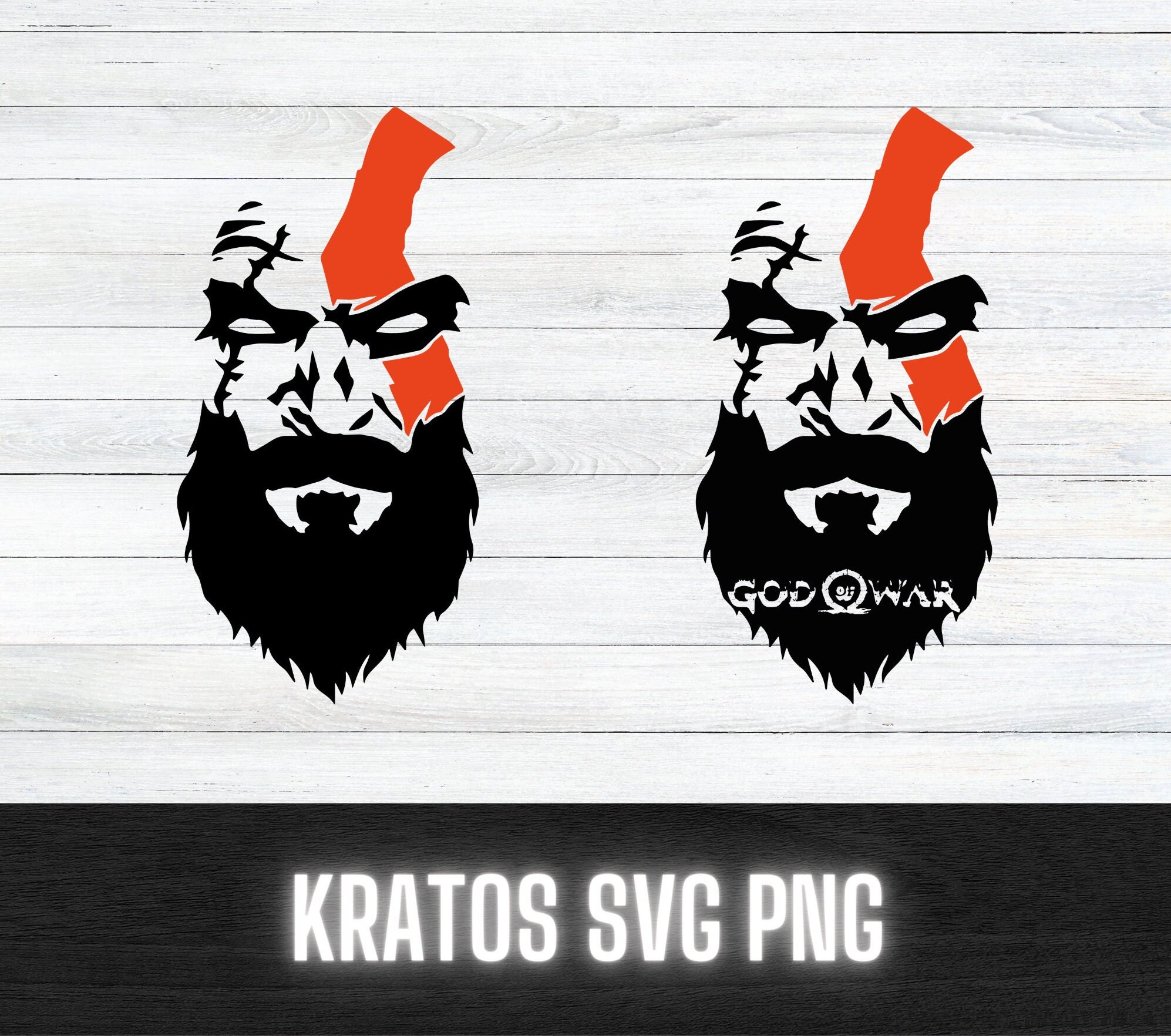God of War Kratos SVG PNG (colorful) - Etsy