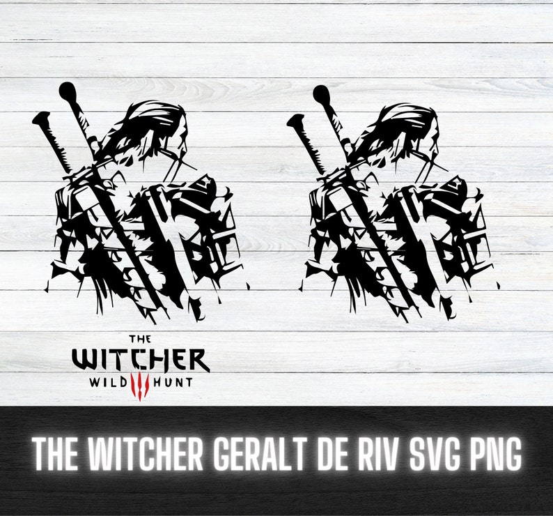 The Witcher Geralt De Riv SVG PNG - Etsy