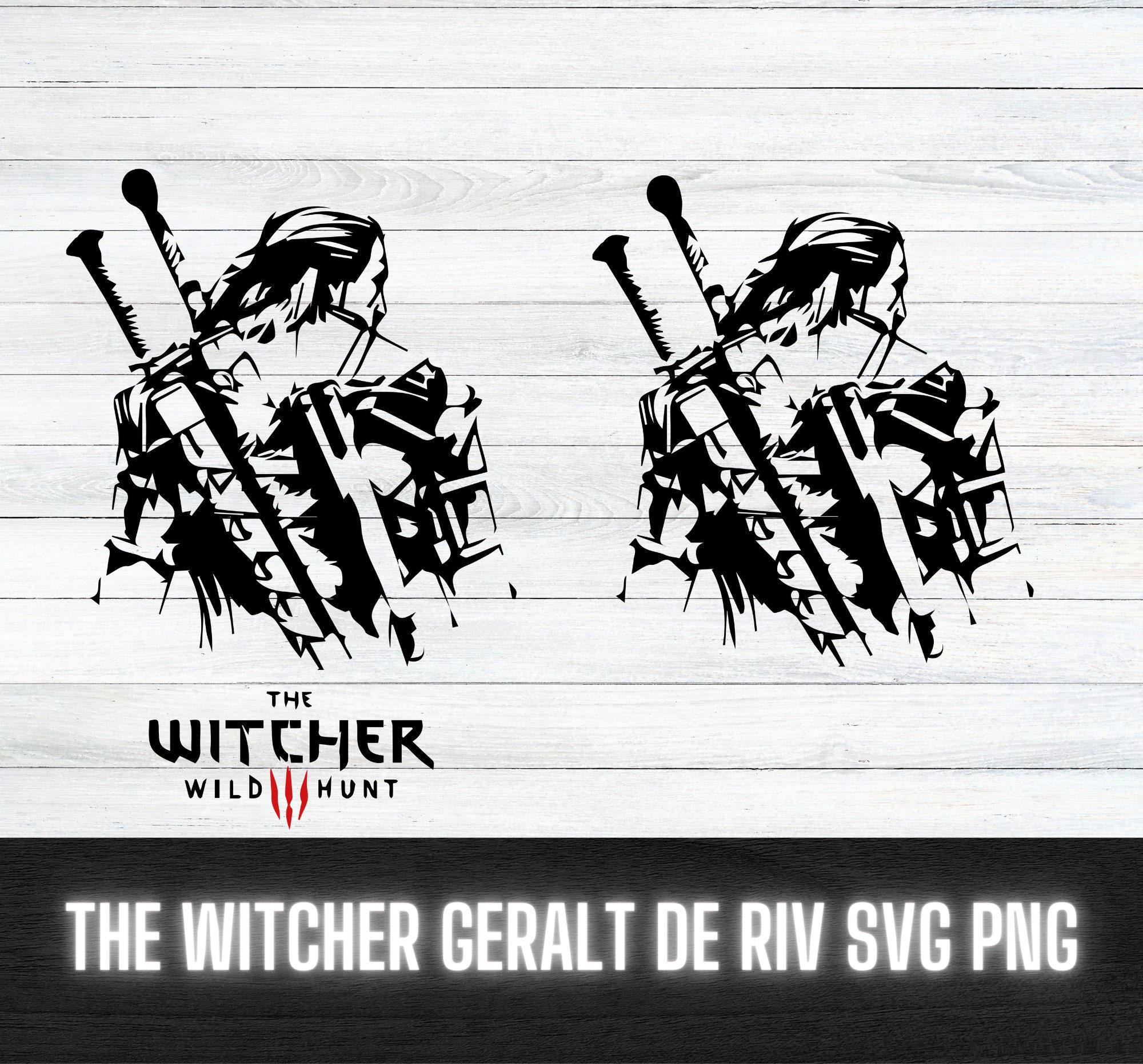 The Witcher Geralt De Riv SVG PNG - Etsy