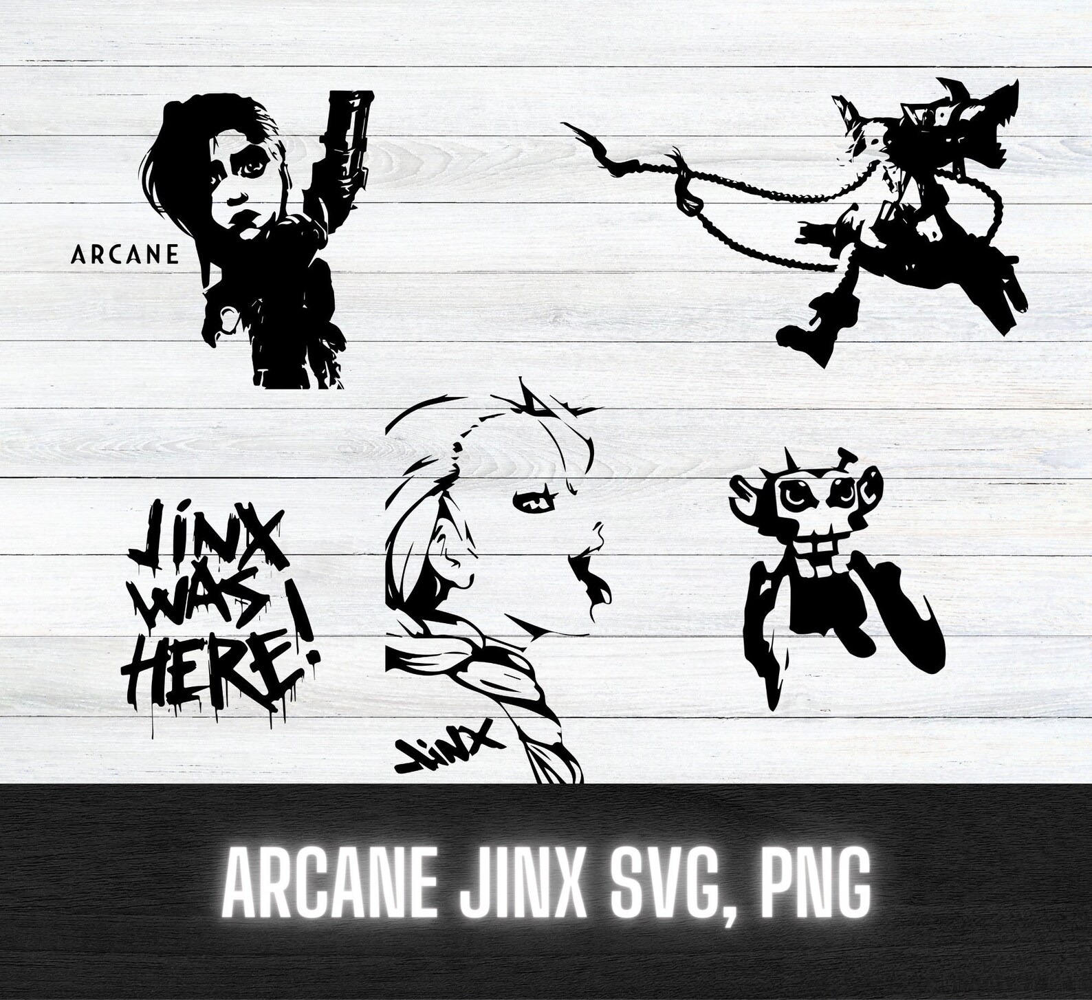 Arcane Jinx League of Legends SVG, PNG - Etsy España