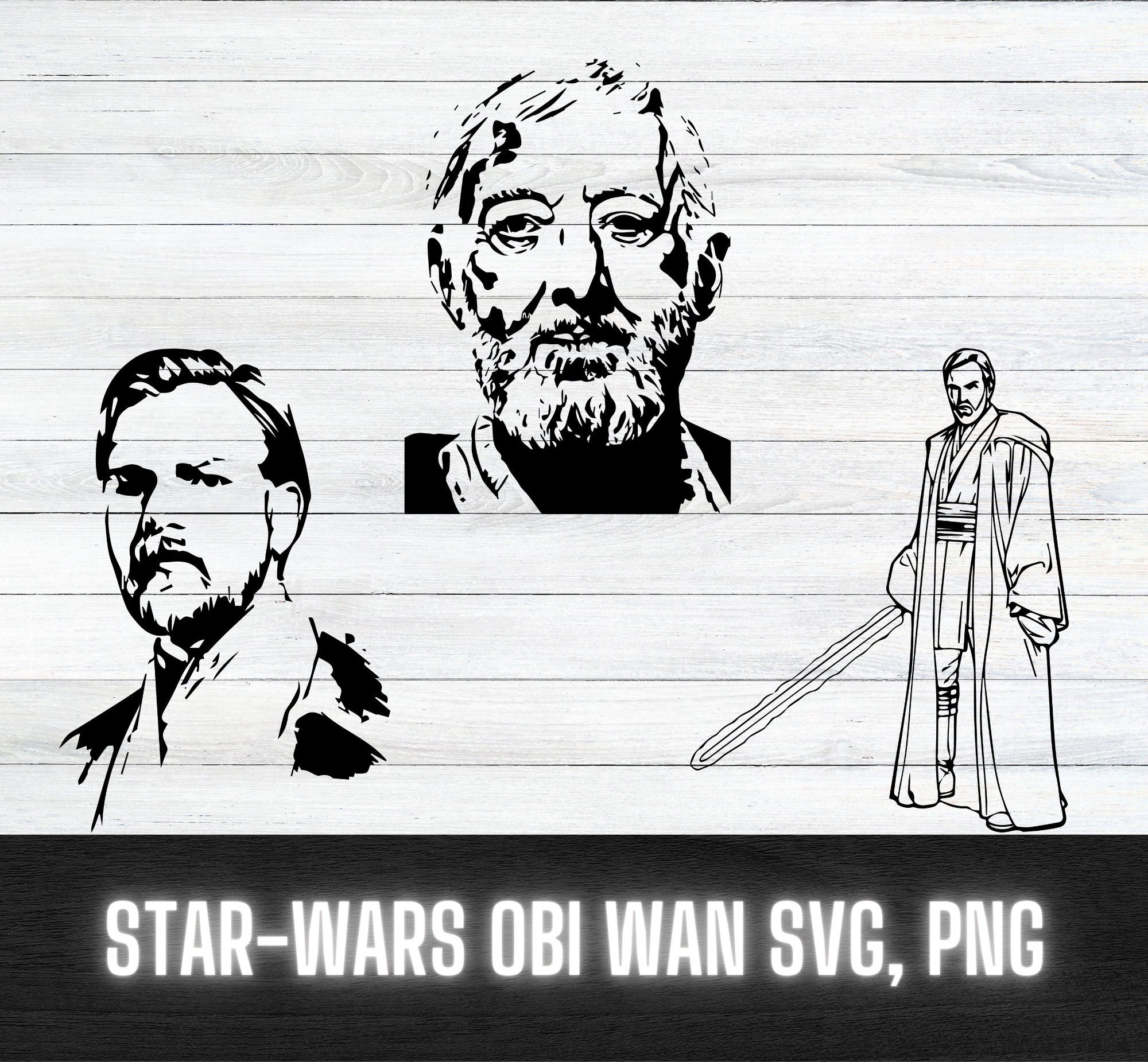 Star-wars Obi Wan Kenobi SVG, PNG - Etsy