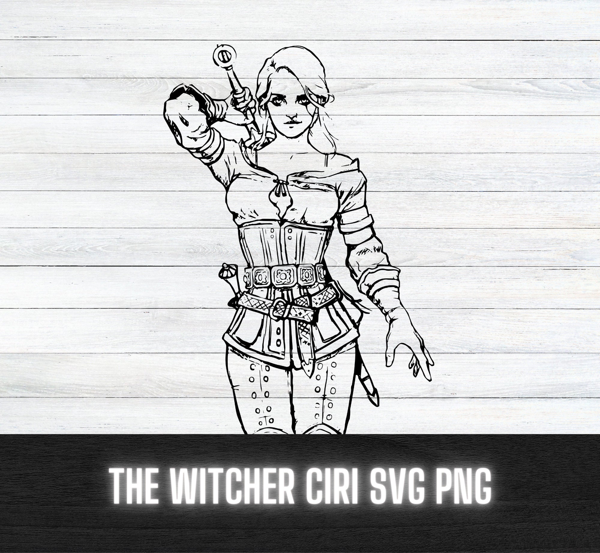 The Witcher Ciri SVG PNG - Etsy