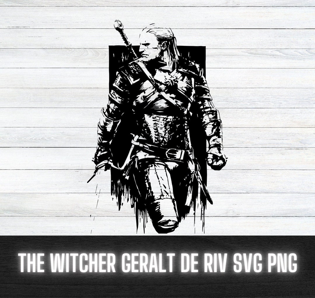 The Witcher Geralt De Riv SVG PNG - Etsy