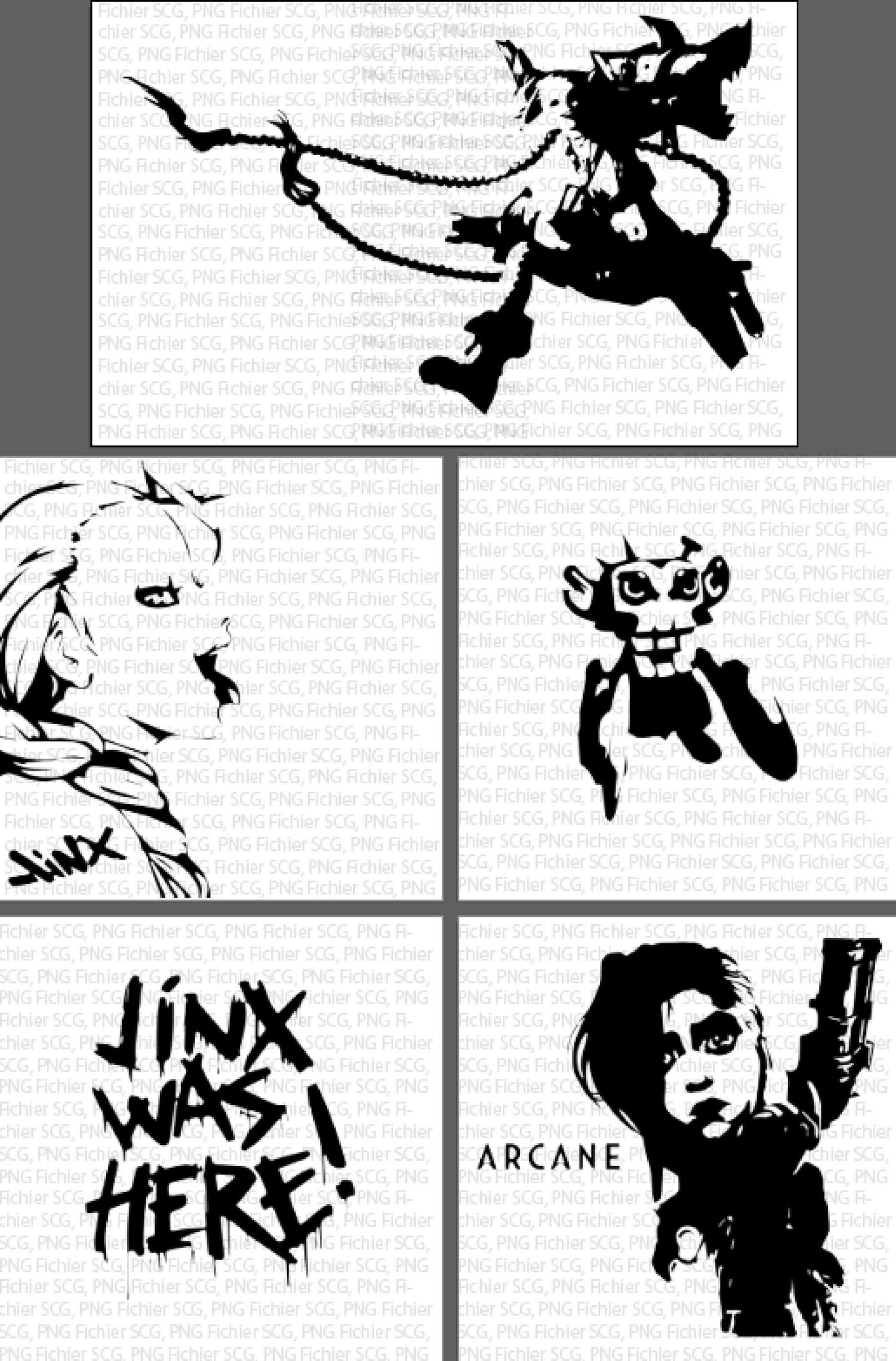 Arcane Jinx League of Legends SVG PNG | Etsy België