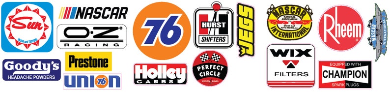 Free Shipping 16 Racing Decals Stickers Drag Race Nascar Vinyl FREE ...