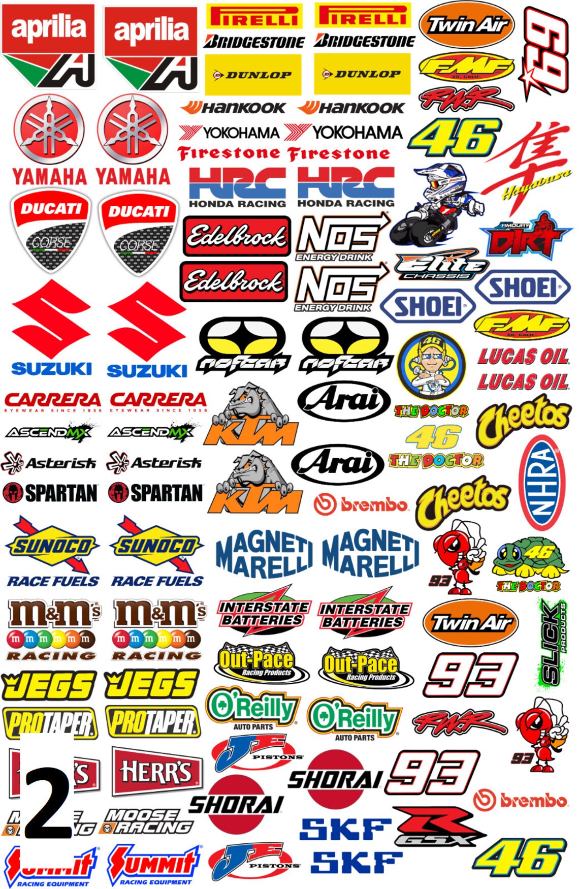 FREE SHIPPING 100+ Racing Decals Stickers Drag Race Nascar High Quality ...