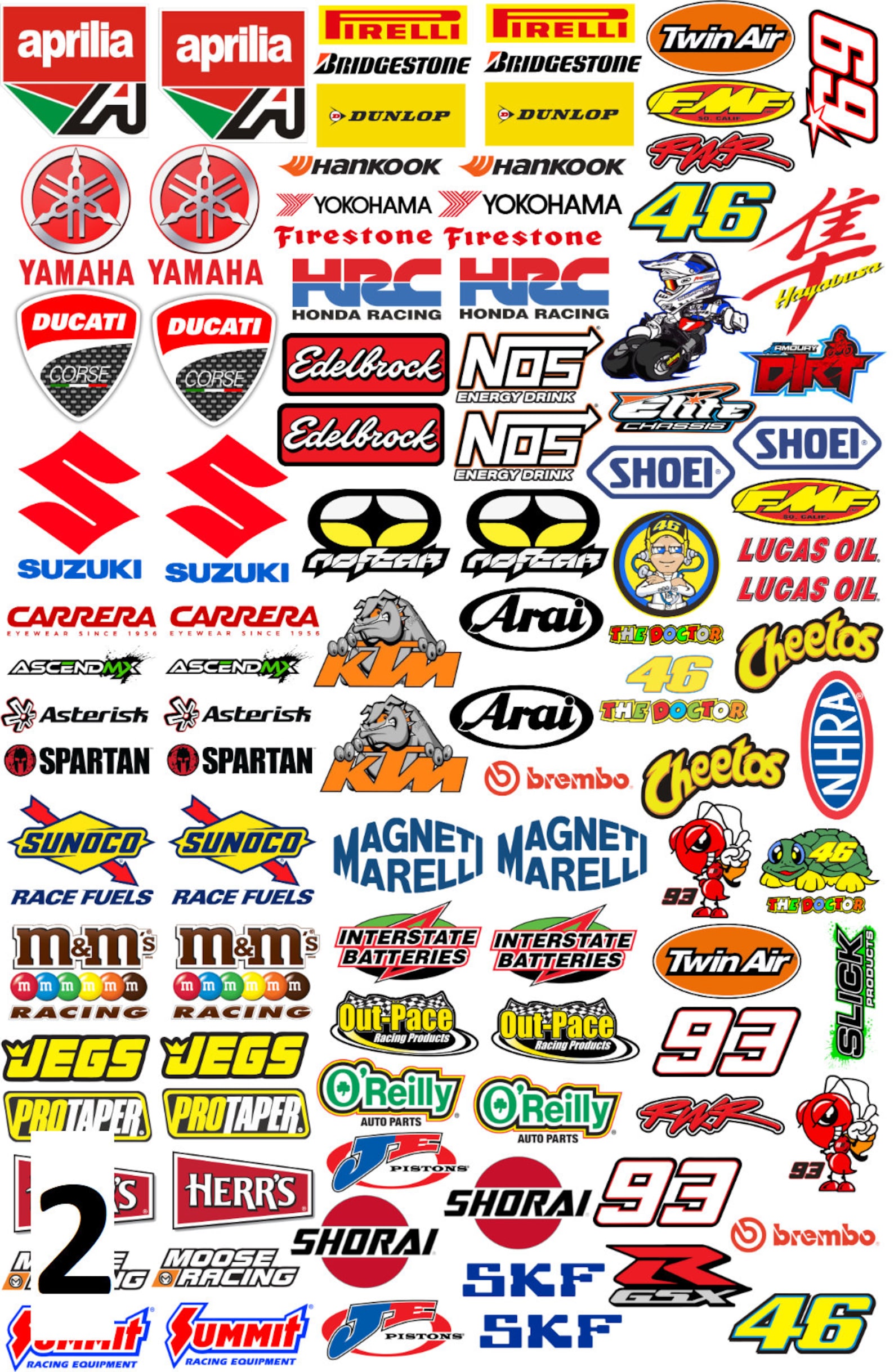 FREE SHIPPING 100+ Racing Decals Stickers Drag Race Nascar High Quality ...