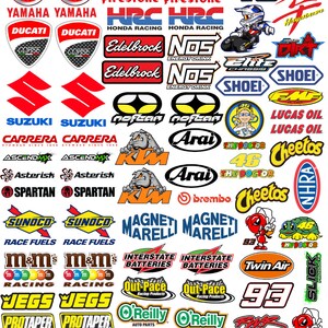 FREE SHIPPING 100+ Racing Decals Stickers Drag Race Nascar High Quality ...