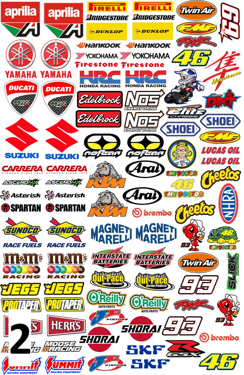 FREE SHIPPING 100+ Racing Decals Stickers Drag Race Nascar High Quality ...