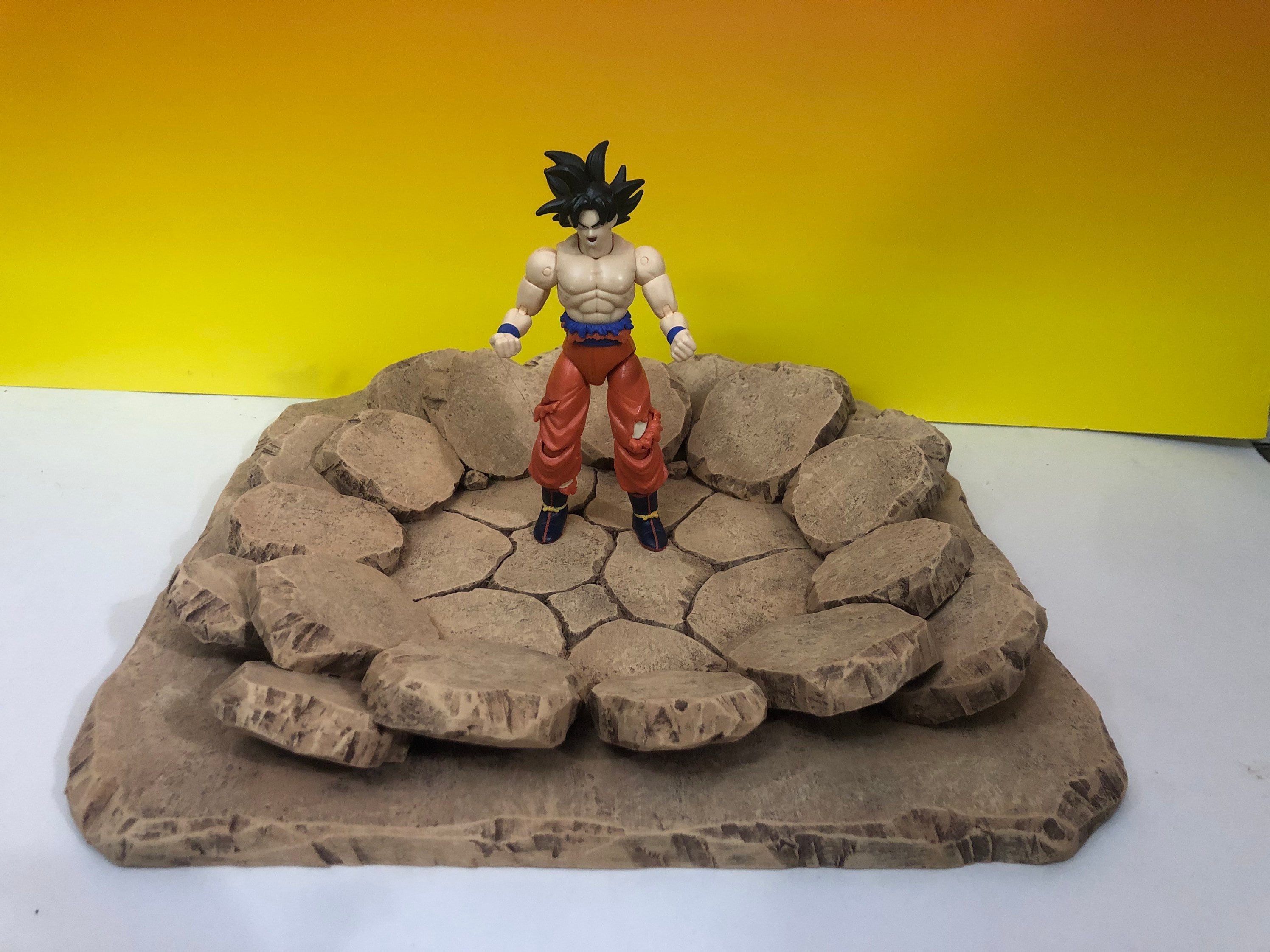 1:12 Scale Tan Smashed Impact Diorama Base Detolf Action Figure ...