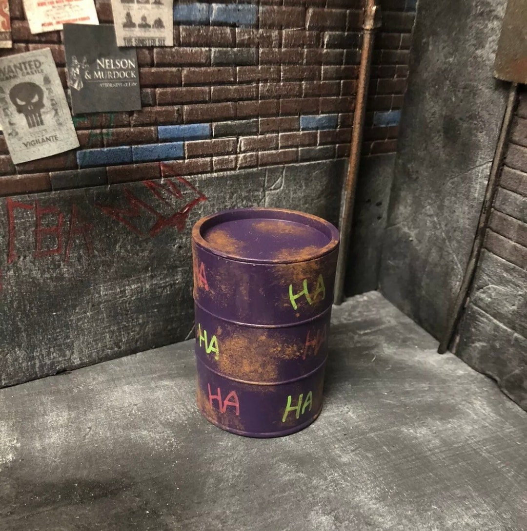 1:12 Scale Rusted Joker Barrel Prop Diorama Action Figure Photography ...