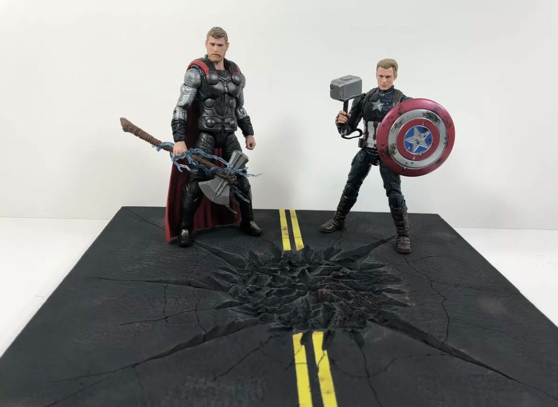 1:12 Scale Smashed Pavement Ruin Diorama Base Detolf Action - Etsy