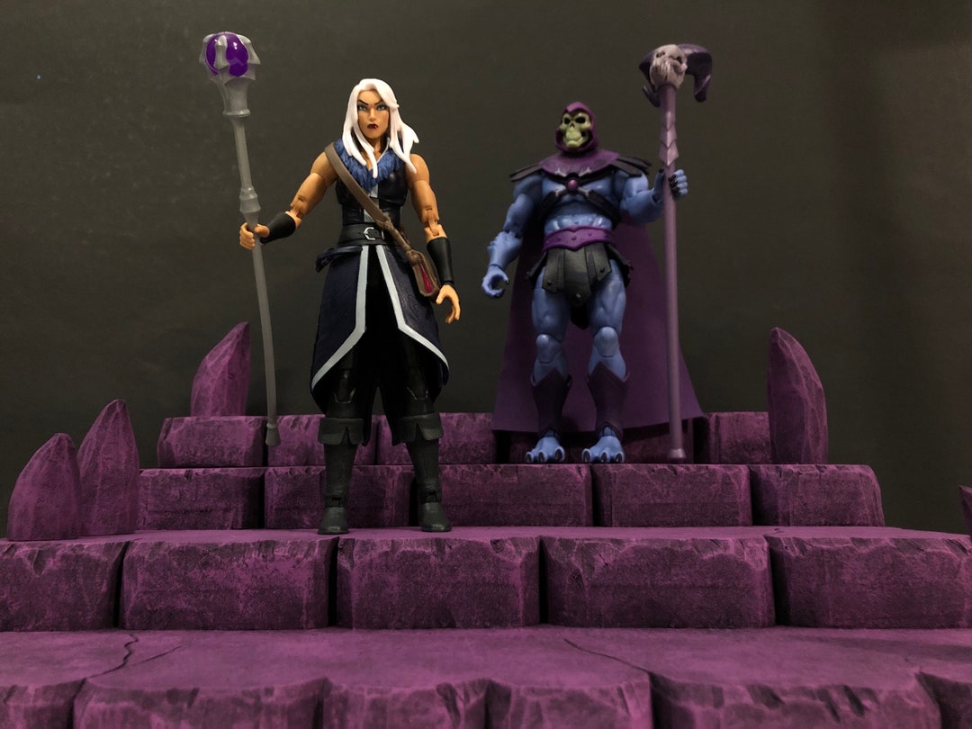 MOTU Snake Mountain Step Riser Diorama Base Detolf Action Figure ...