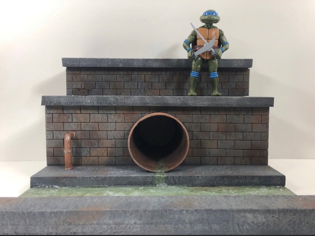 1:12 Scale Dirty Sewer Riser Diorama Base Detolf Action Figure ...