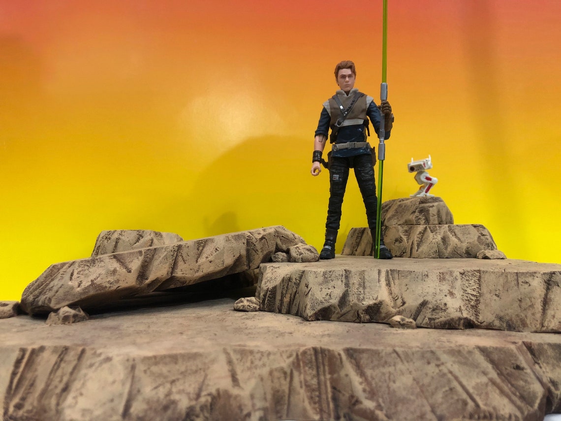 1:12 Scale Desert Rock Pile Dio Base Detolf Action Figure Photography ...