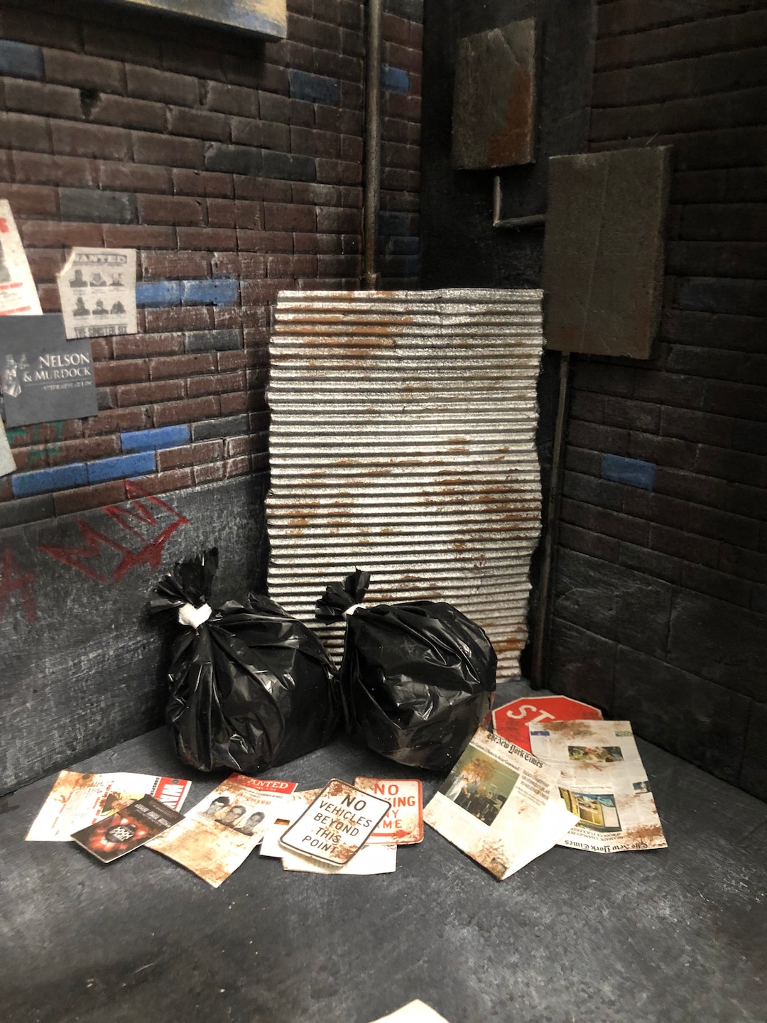 1:12 Scale Garbage Trash Street Prop Lot Diorama Action Figure ...