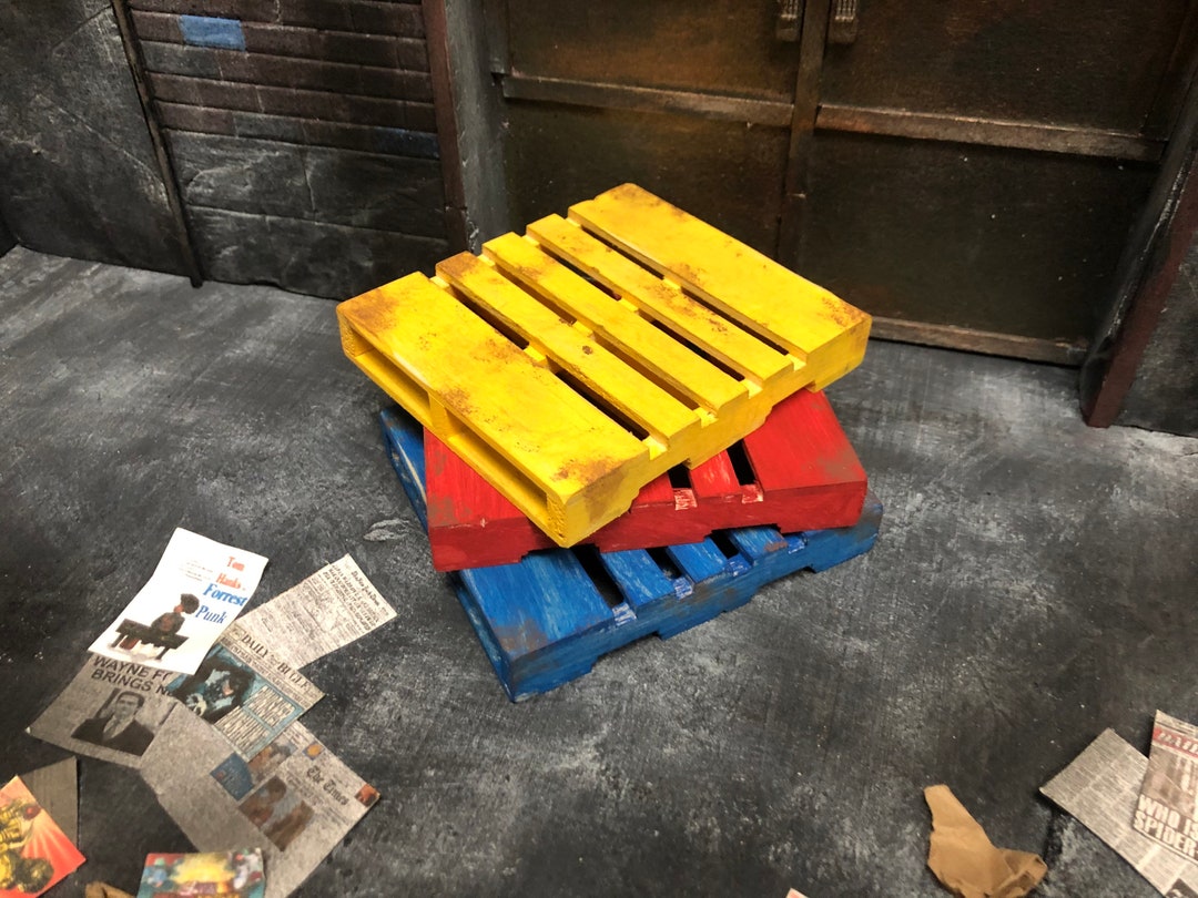 1:12 Scale Pallet Prop Lot 3 Pack Diorama Action Figure Photography - Etsy