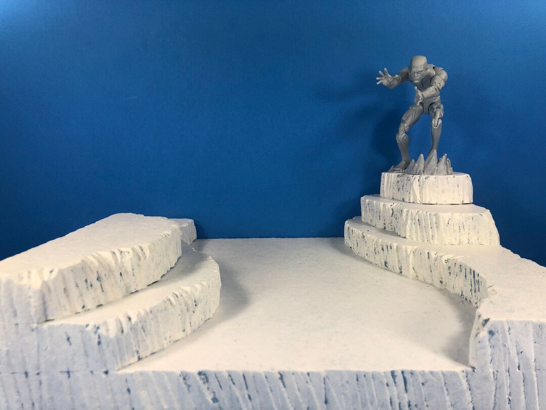 1:12 Snow Glacier Ice Valley Diorama Base Detolf Action Figure ...