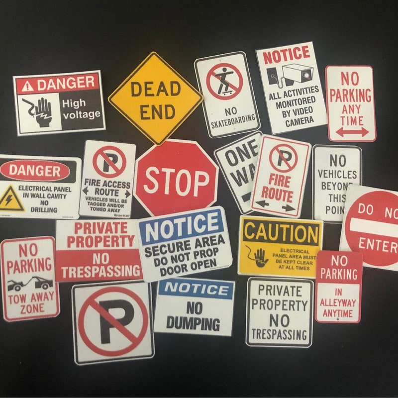 1/12 Scale Street Sign - Etsy