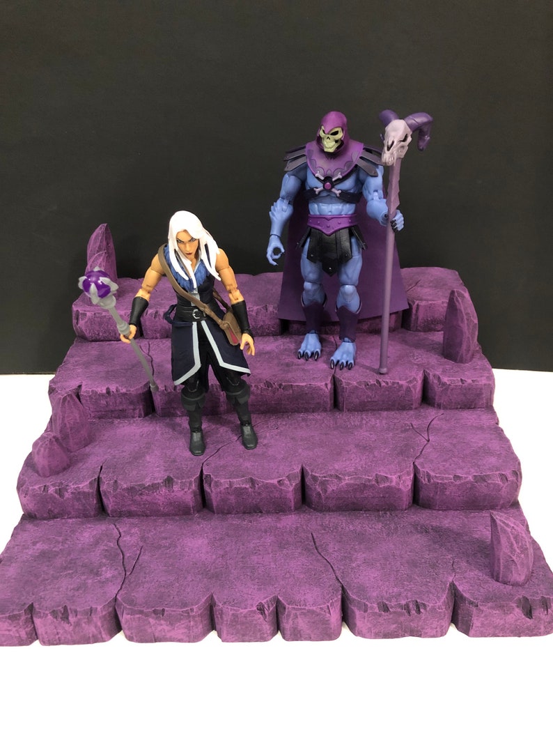 MOTU Snake Mountain Step Riser Diorama Base Detolf Action Figure ...