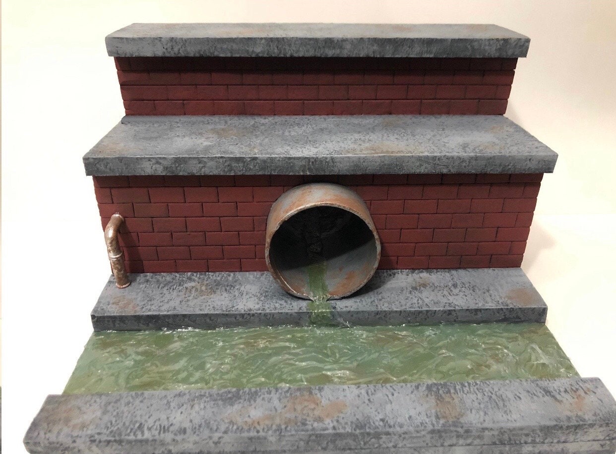 1:12 Scale Sewer Riser Diorama Base Detolf Action Figure Photography ...