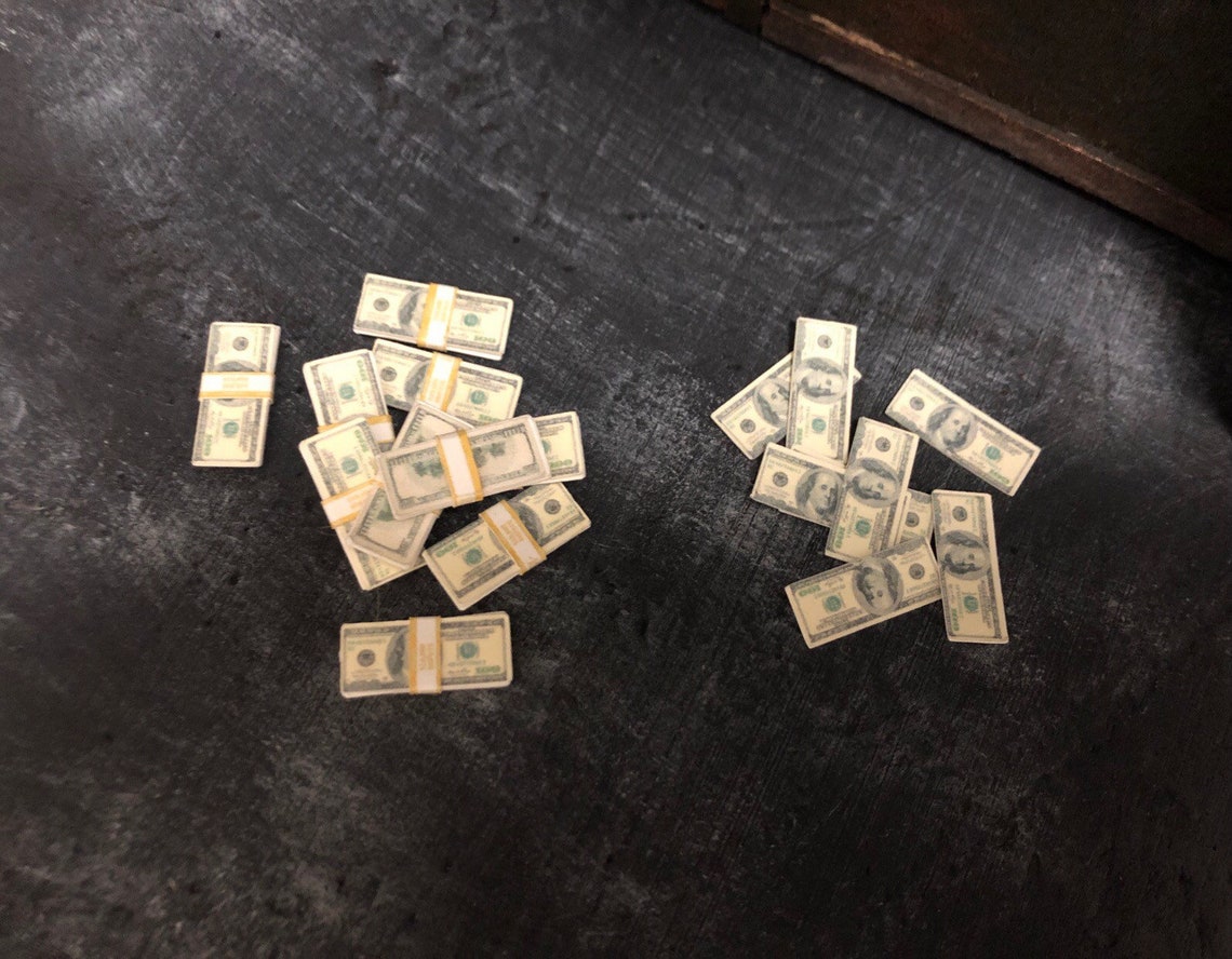 1:12 Scale Large Money Pallet Money Bundle Lot Prop Diorama Action ...