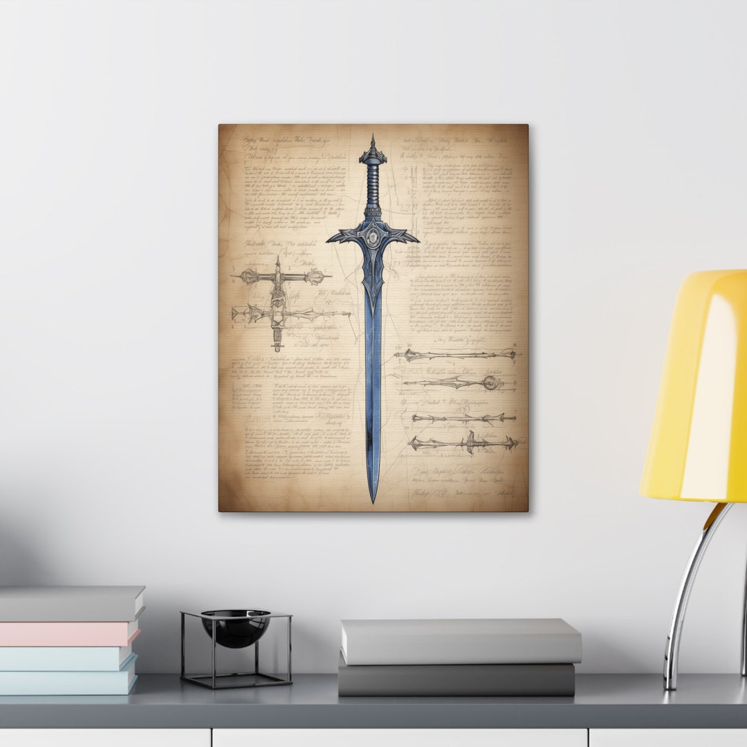 Elegant Sword Blueprint - Etsy