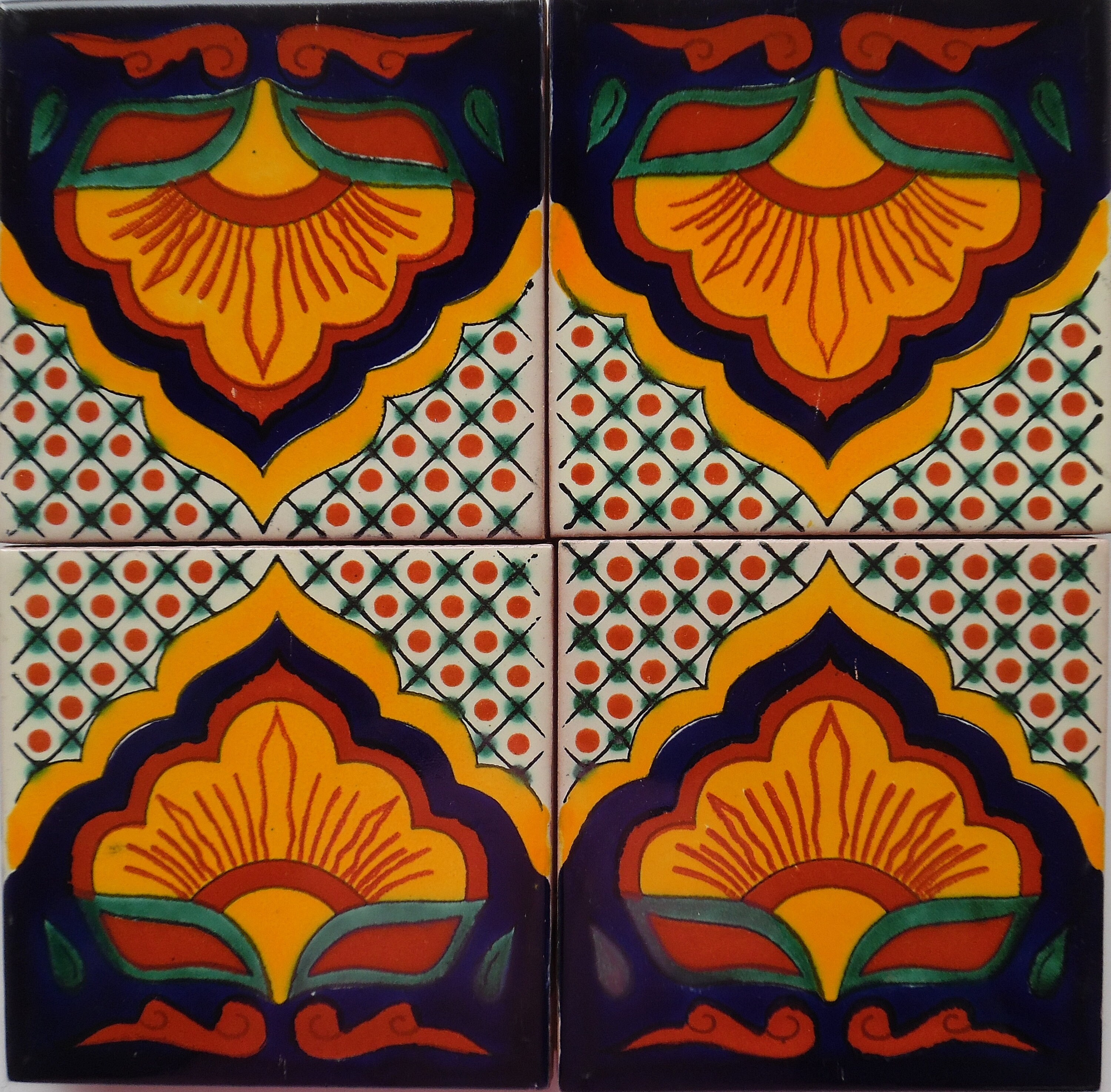 Mexican Ceramic 4x4 Inch Hand Made Tile - Etsy
