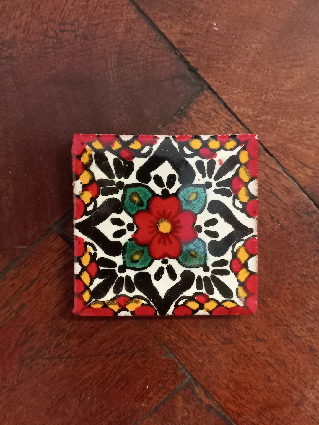 100 Hand Painted Mexican Talavera Tiles 2 X 2 Tiles Folk Art Handmade ...