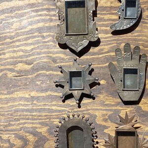 Set of 12 TIN NICHOS Boxes Wall Hanging Southwestern Punched Tin Niche ...