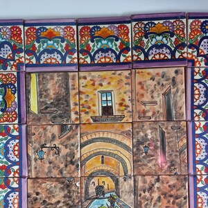 21" X 25" Ceramic Tile Mural, Mexican Talavera Mosaic Wall Backsplash ...