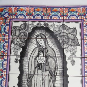 25 X 34 Ceramic Tile Mural, Mexican Talavera Mosaic, Wall Backsplash ...