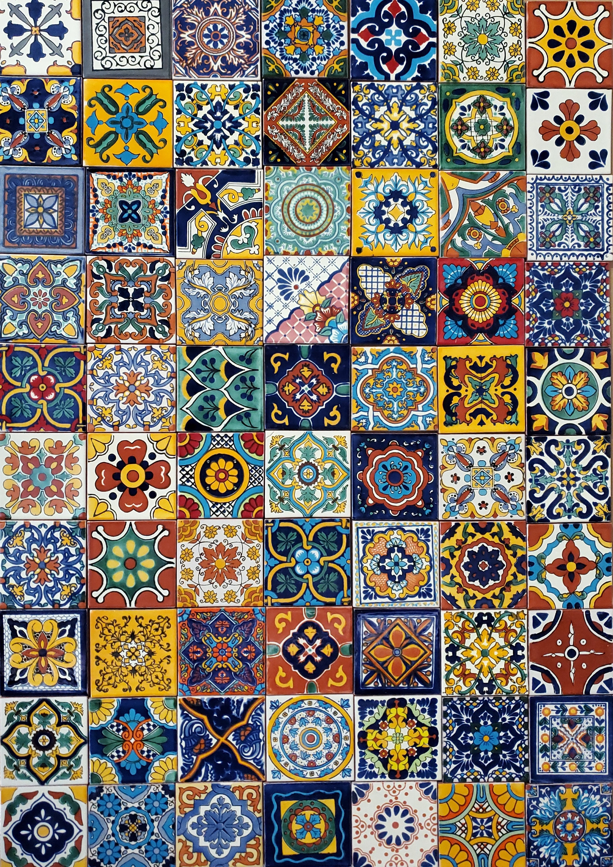Box of 100 ASSORTED TALAVERA TILES 4 X 4 Inch Handmade - Etsy