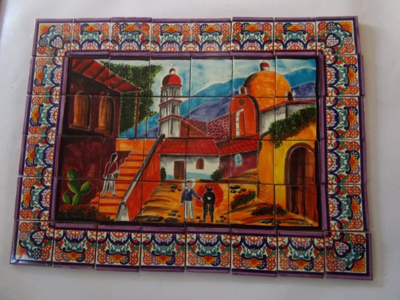 25 X 34 Ceramic Tile Mural Mexican Talavera - Etsy