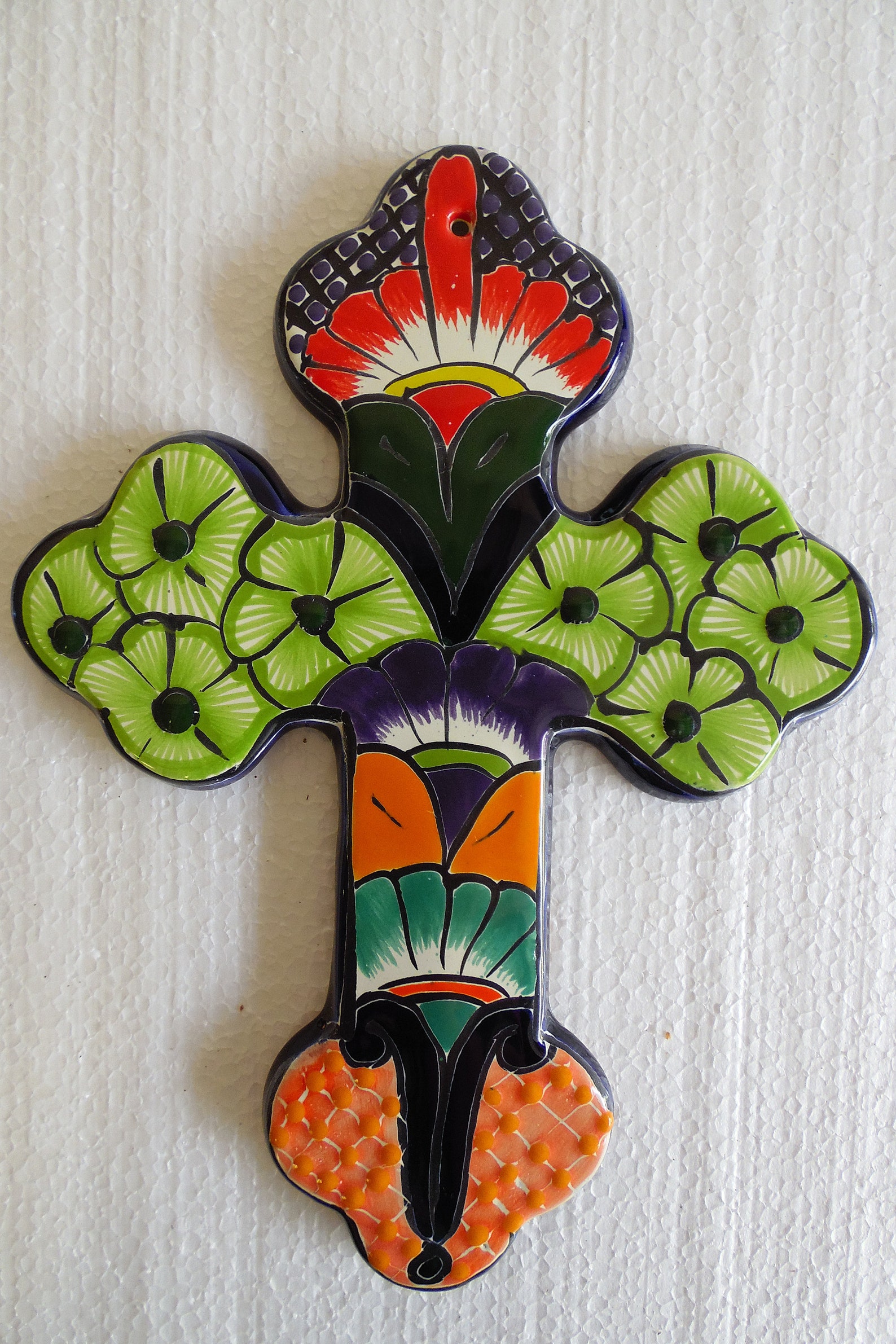 11 WALL CROSS Talavera mexican ceramic pottery hand | Etsy
