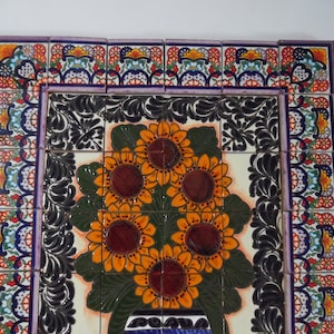 25 X 34 Ceramic Tile Mural, Mexican Talavera Mosaic, Wall Backsplash ...