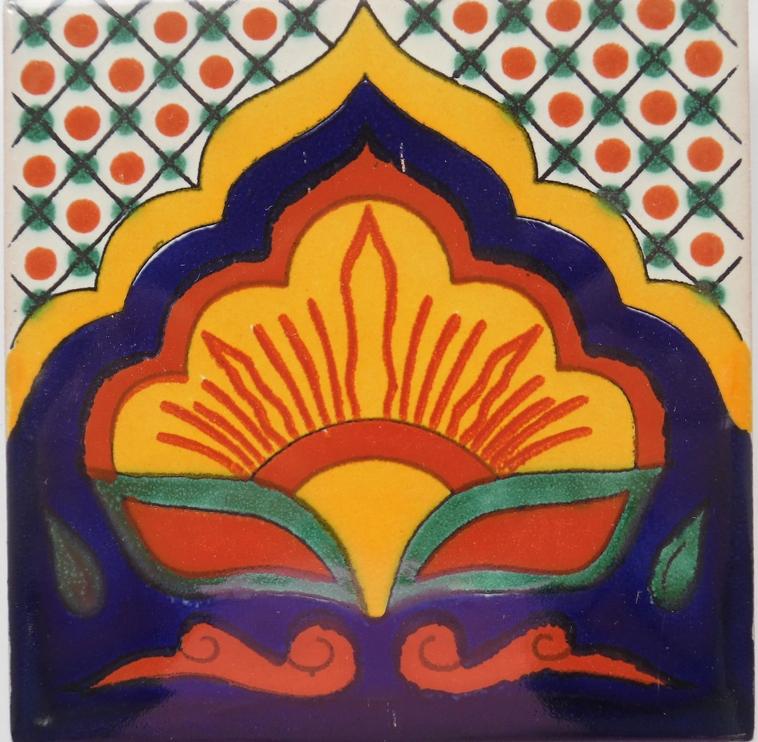 Mexican Ceramic 4x4 Inch Hand Made Tile - Etsy