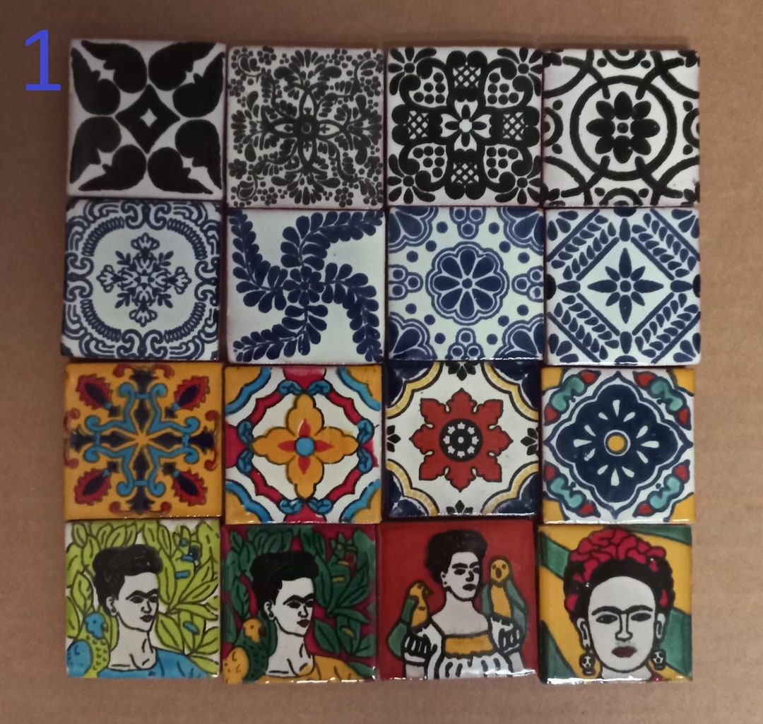 1000 Hand Painted Mexican Talavera Tiles 2 X 2 - Etsy