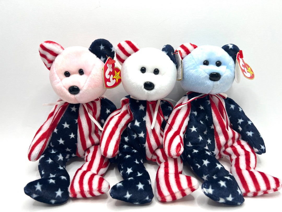 Ty "spangle" Pink, White or Blue Face, Vintage, Rare & Retired - Etsy