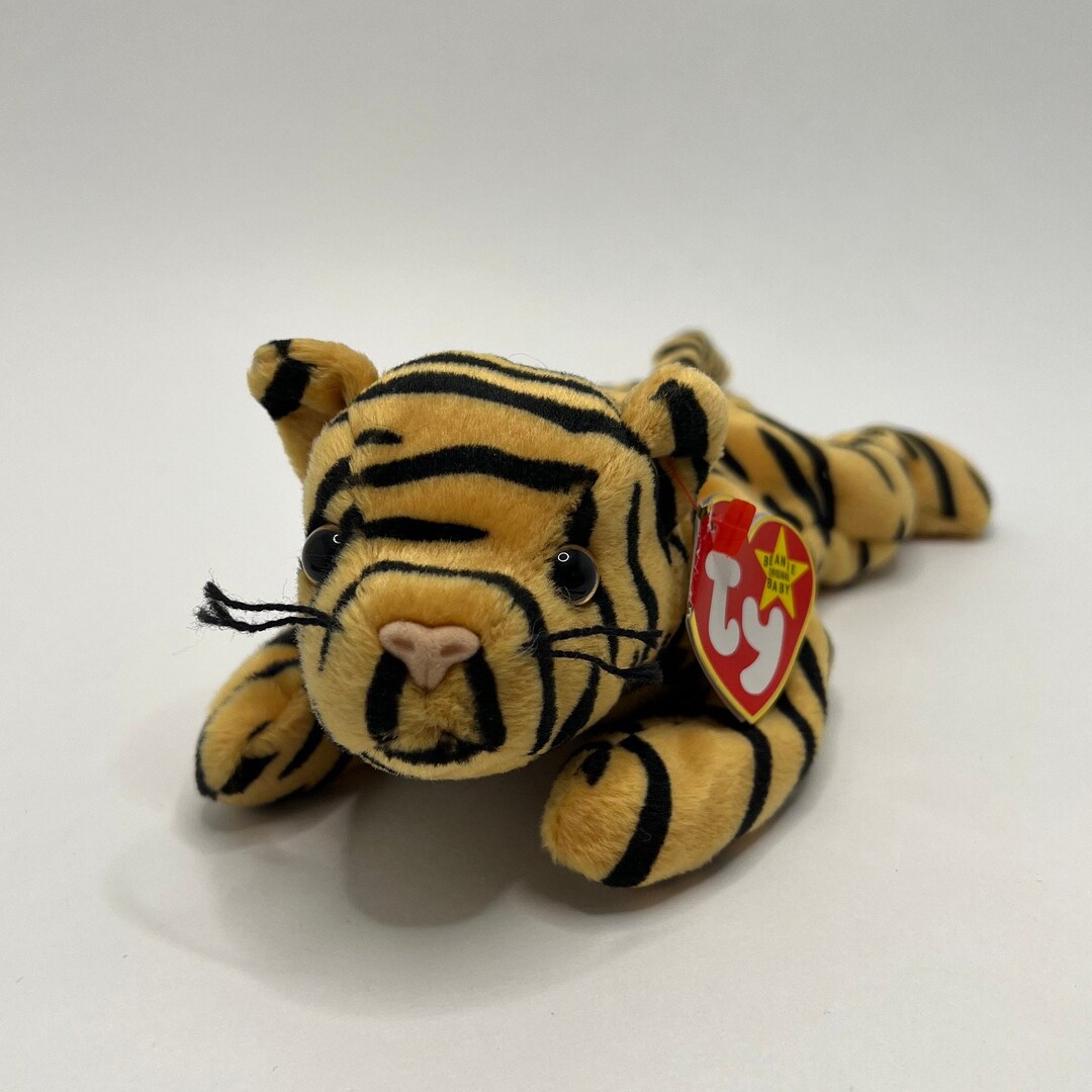 Ty stripes the Tiger Beanie Baby, Vintage, Rare and Retired - Etsy