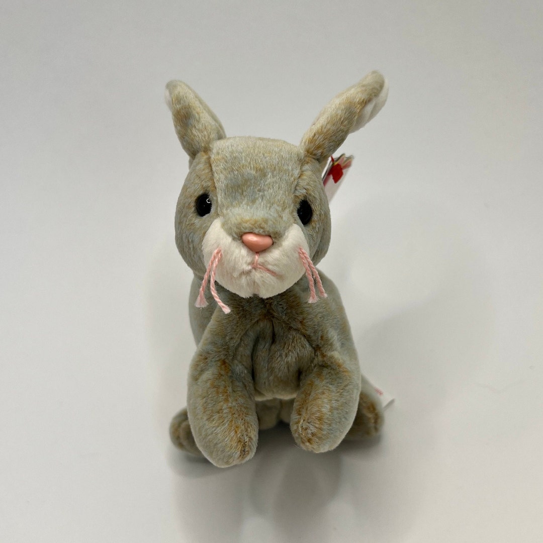 Ty "nibbly" the Frowning Bunny Rabbit Beanie Baby, Vintage, Rare ...