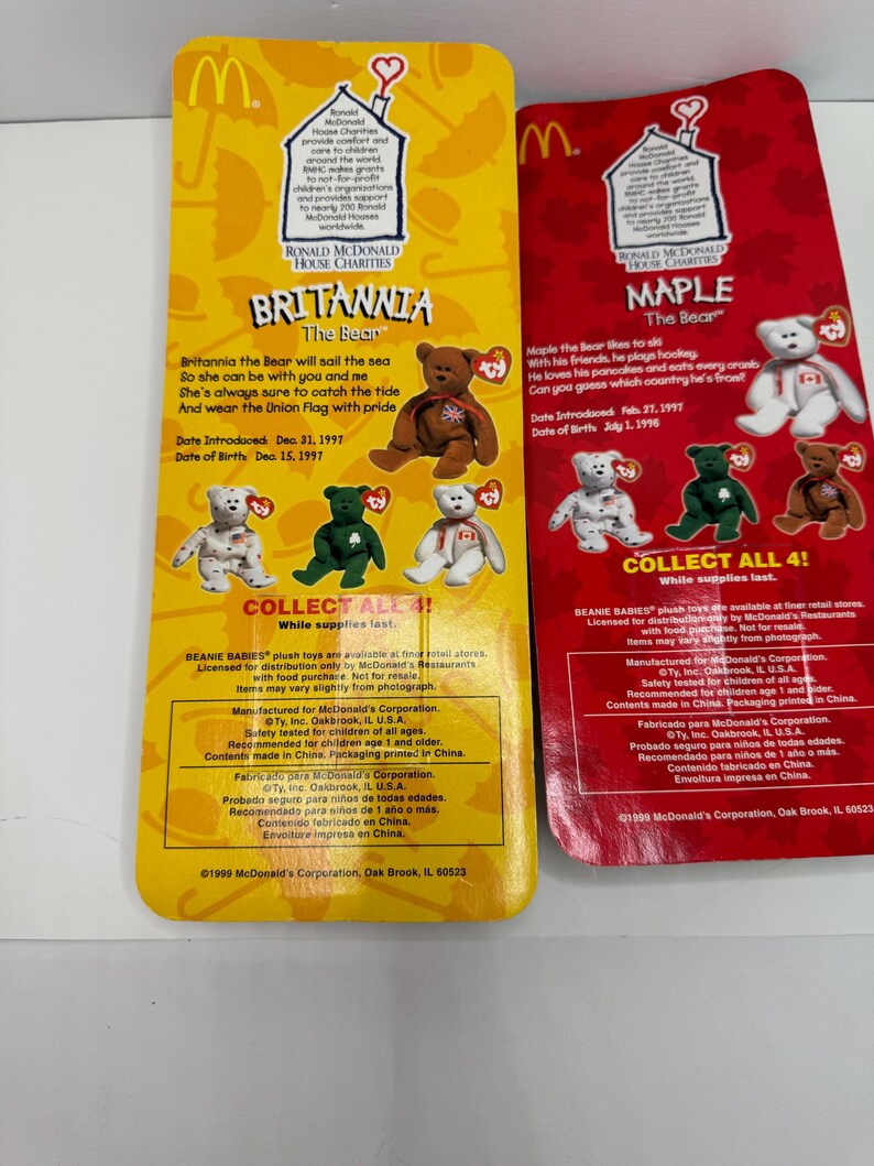 Ty Ronald Mcdonald House Charities International Bears - Etsy