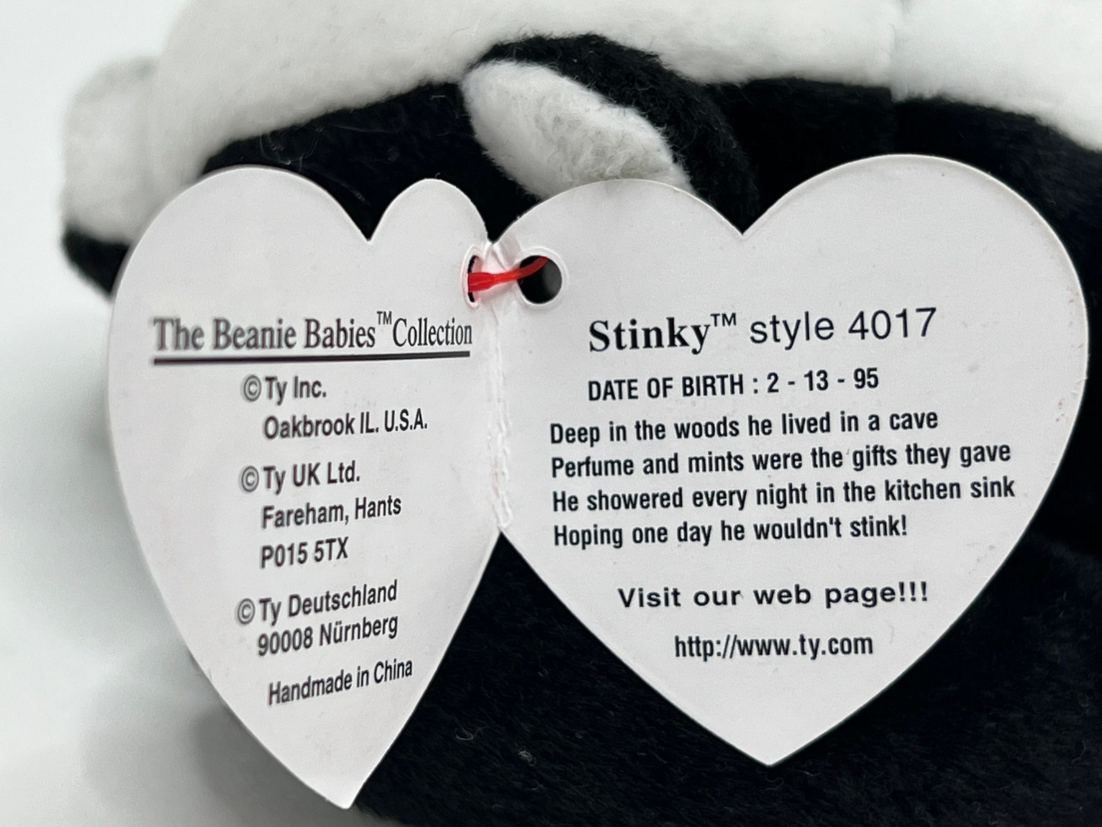 Ty "stinky" the Skunk Beanie Baby, Vintage, Rare and Retired - Etsy