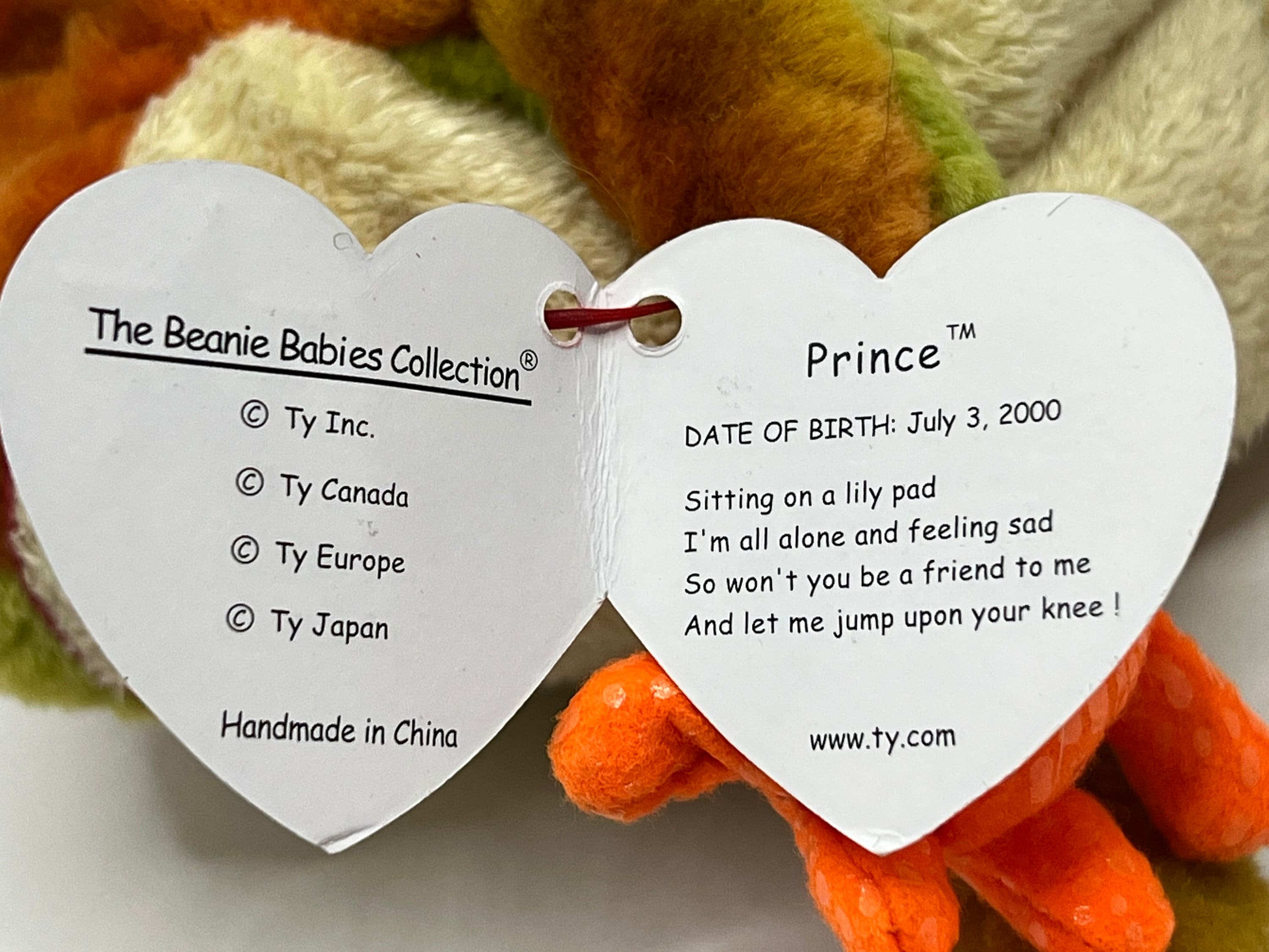 Ty prince the Frog Beanie Baby Vintage Rare and - Etsy