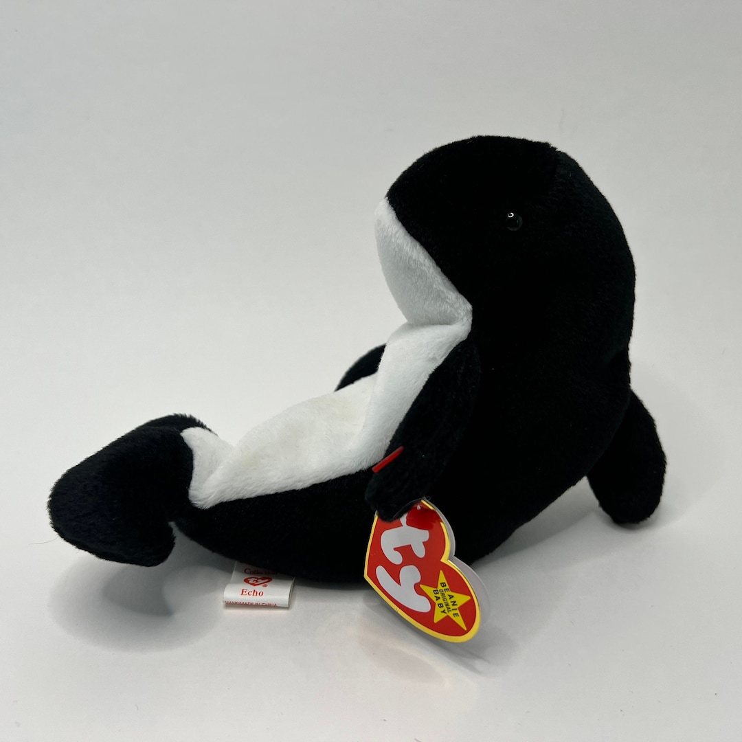Ty "waves" the Orca Whale With "echo" the Dolphin Tags, Vintage, Rare ...