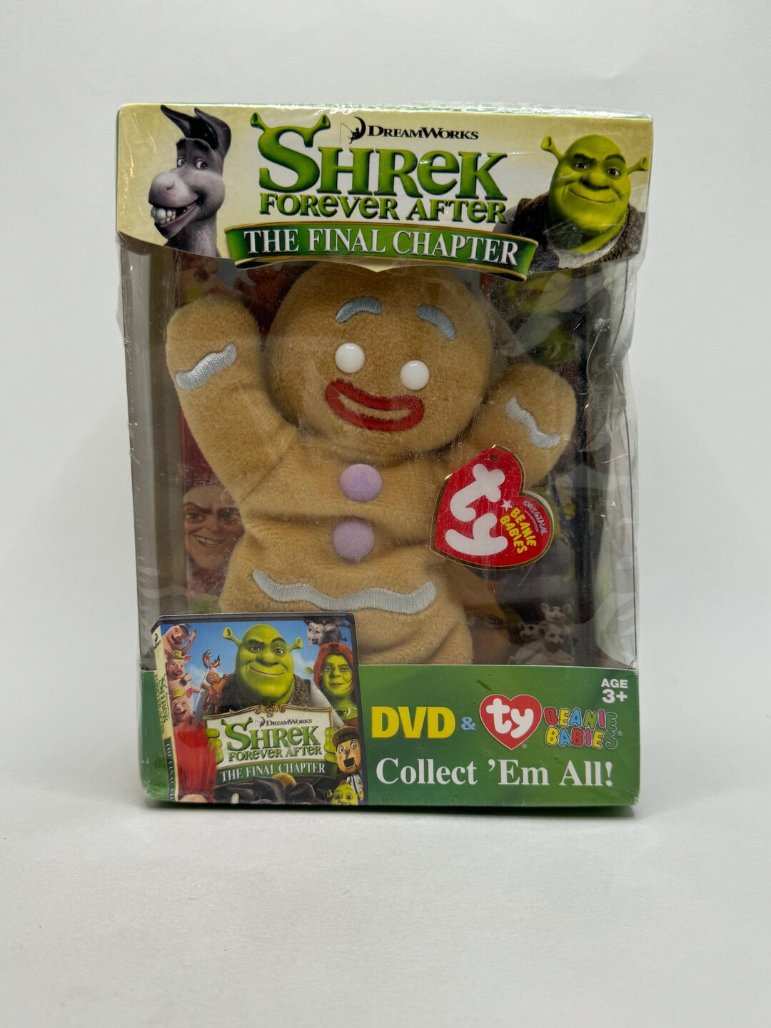Ty "gingy" the Gingerbread Man Beanie Baby and "shrek Forever After the ...